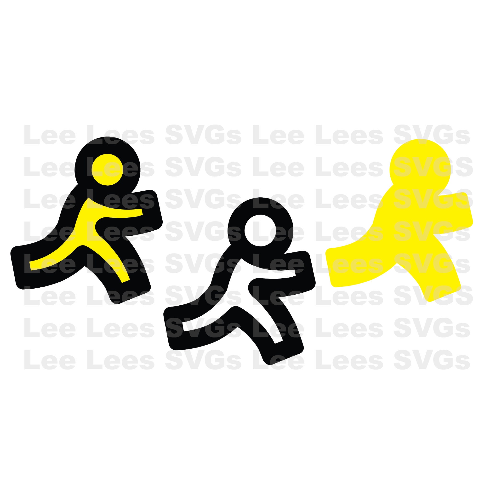 Digital MESSENGER Man Retro 90s - Instant Silhouette Cricut Cut Files ...