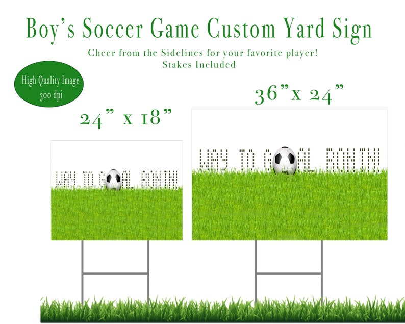 Custom SOCCER PLAYER Supporter Yard SIGN for Football Lover - Kids Goal ...