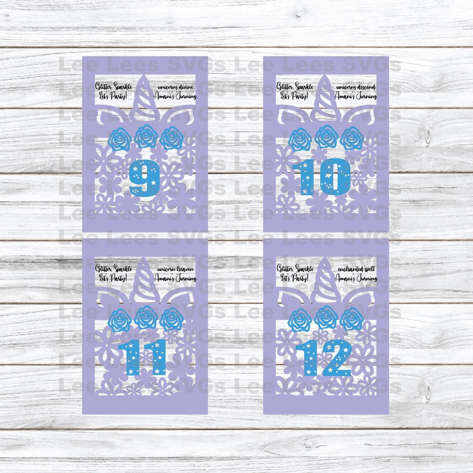 UNICORN PARTY INVITE | Party Invitation Svg | Birthday Invite Svg ...