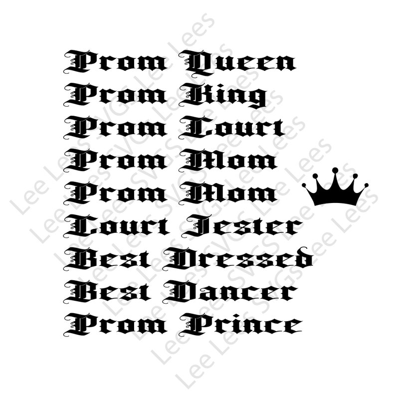 Graduation PROM PARTY SASH in Svg Format - Digital Prom Queen Dance ...