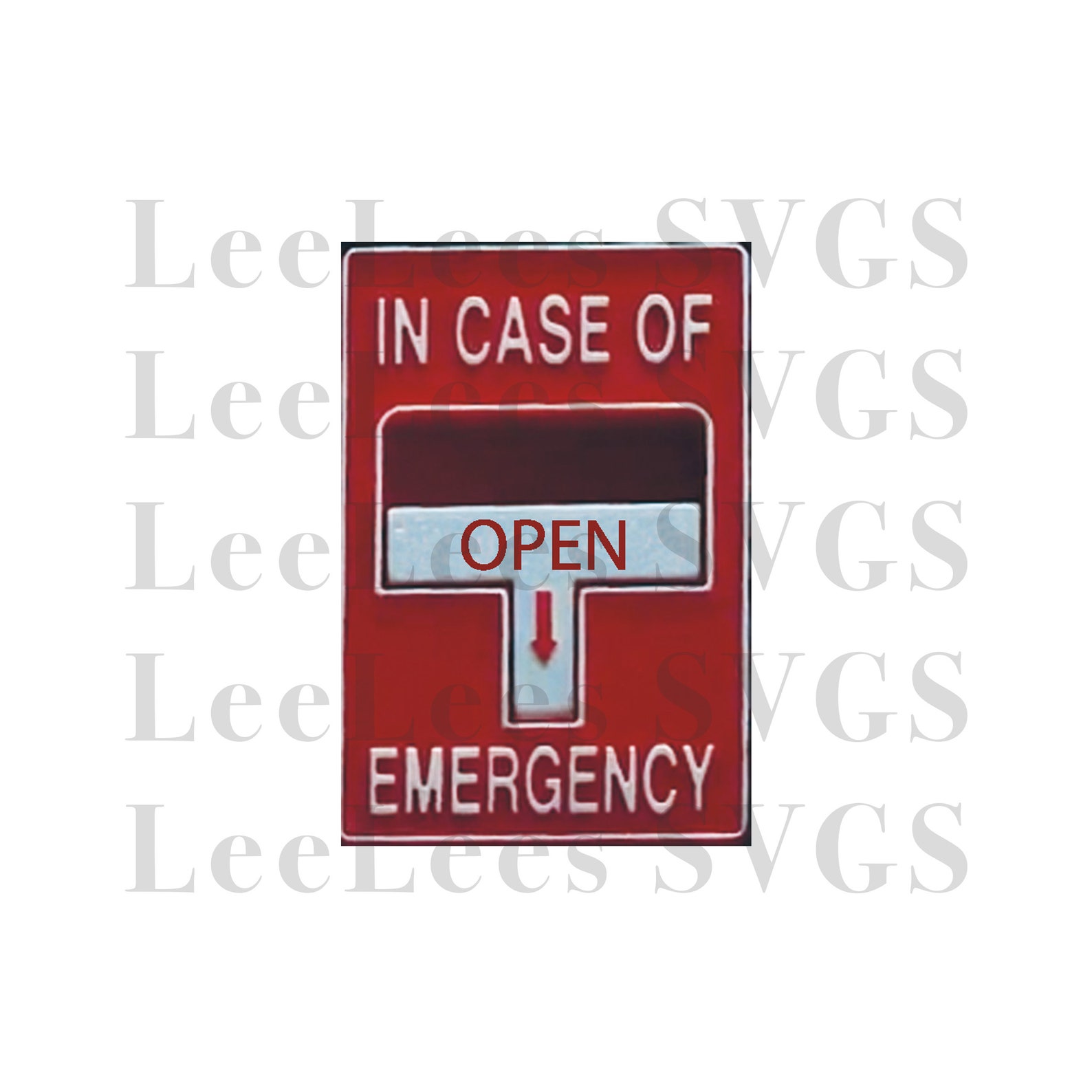 In Case of Emergency Sign PNG File - Etsy