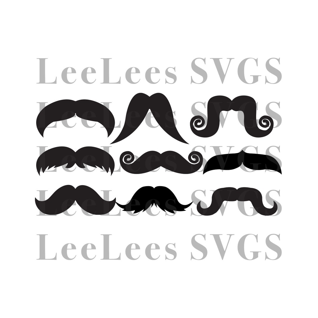 Moustache Vector Set | Digital Download for Party Props & Decor | Make ...