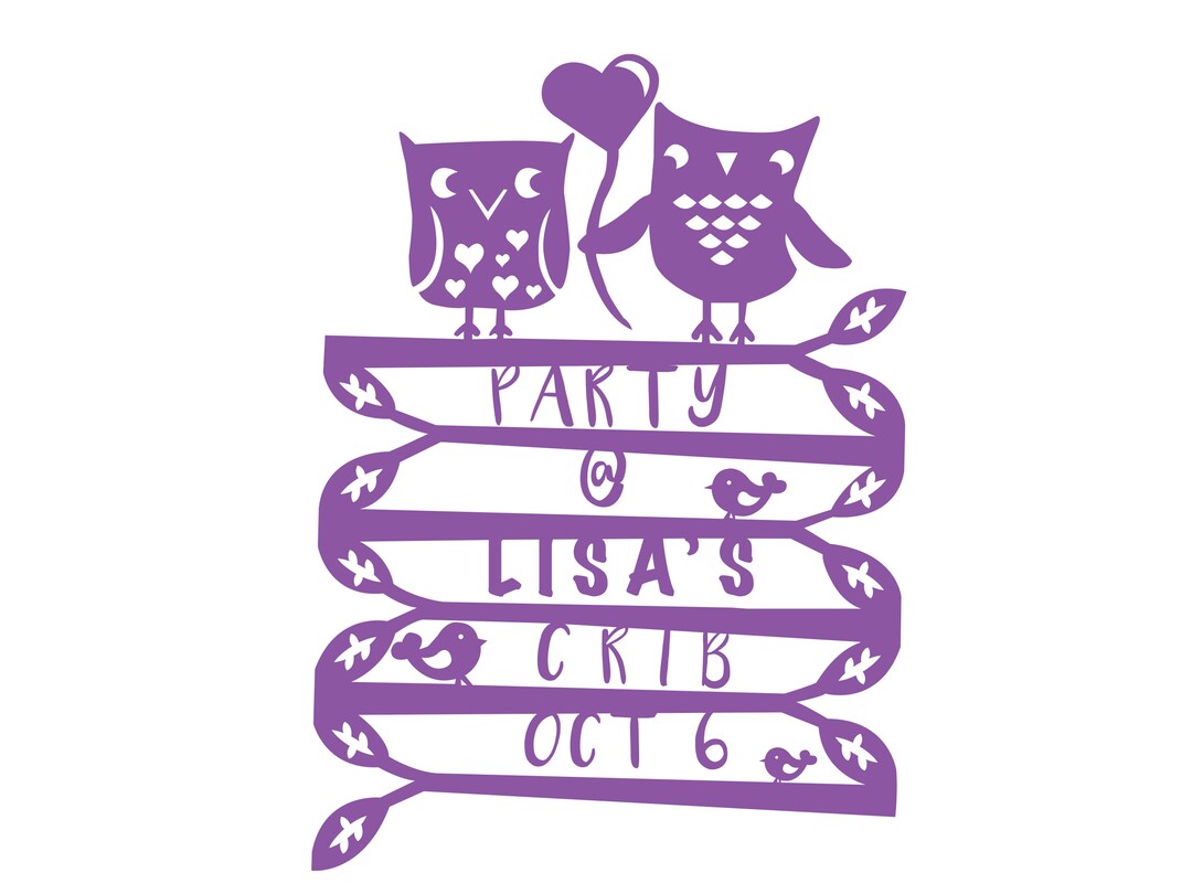 Lasercut Birthday Party Invitation | SVG Eps Dxf | DIY | Cute Party ...