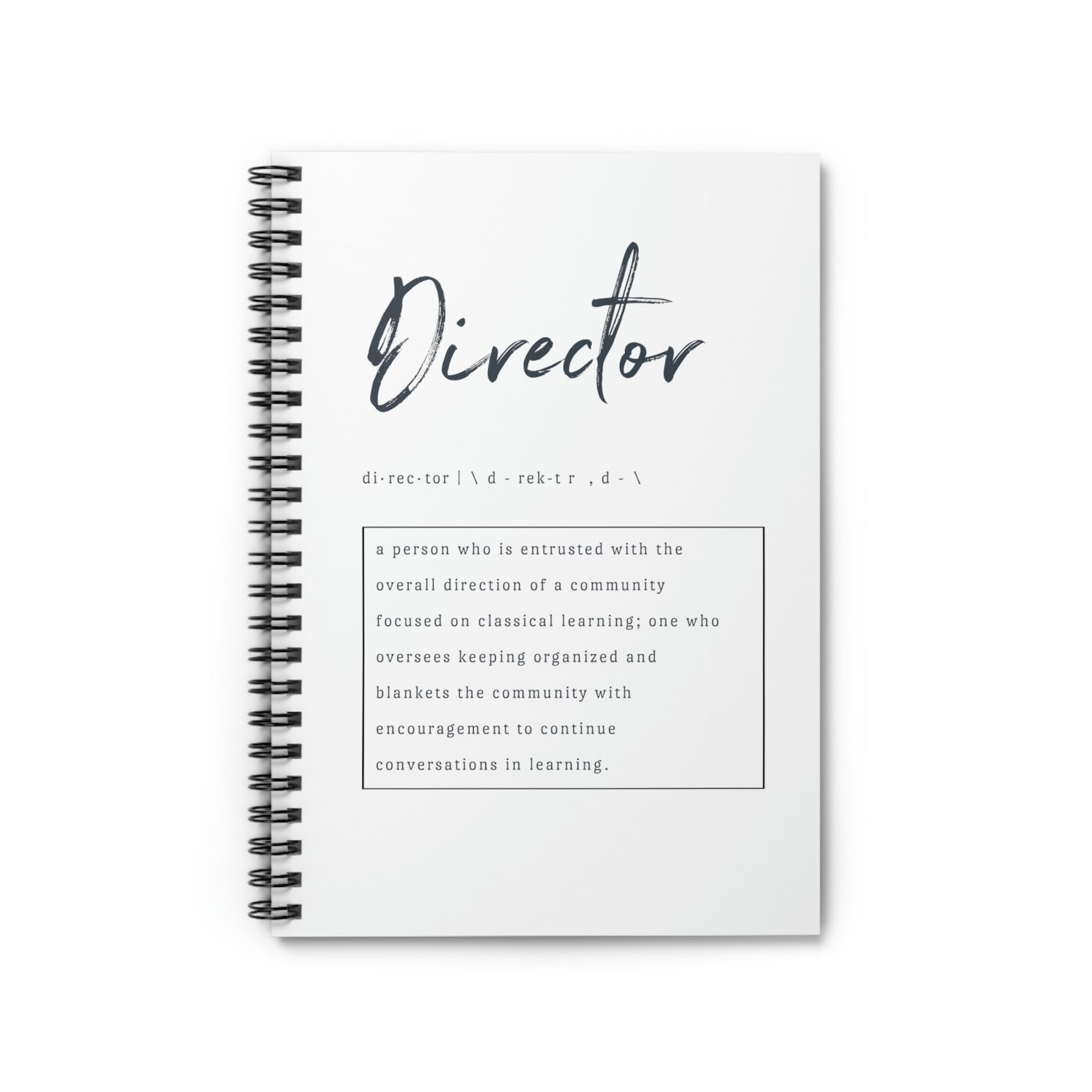 CC Director Definition Spiral Notebook - Ruled Line - Etsy