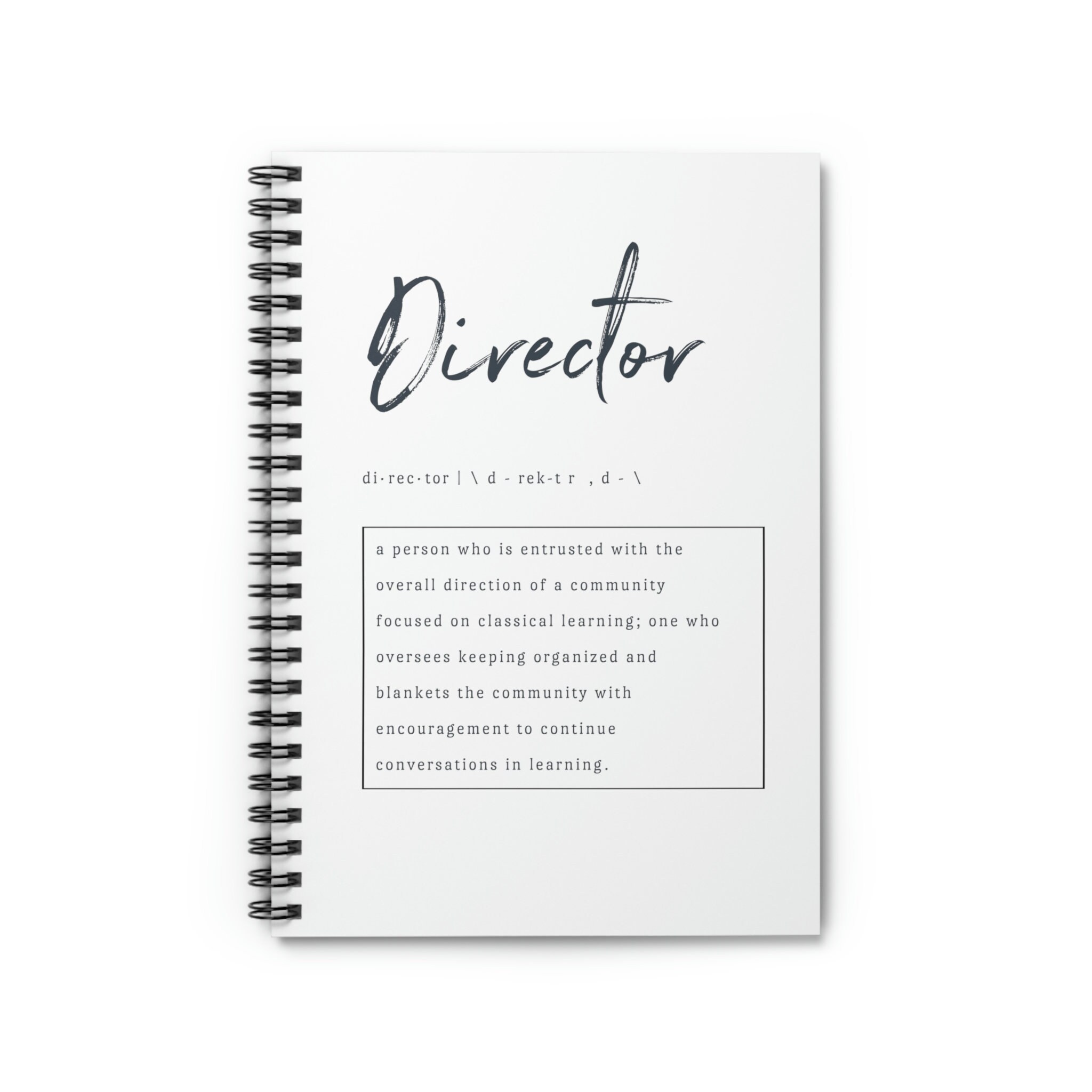 CC Director Definition Spiral Notebook Ruled Line - Etsy