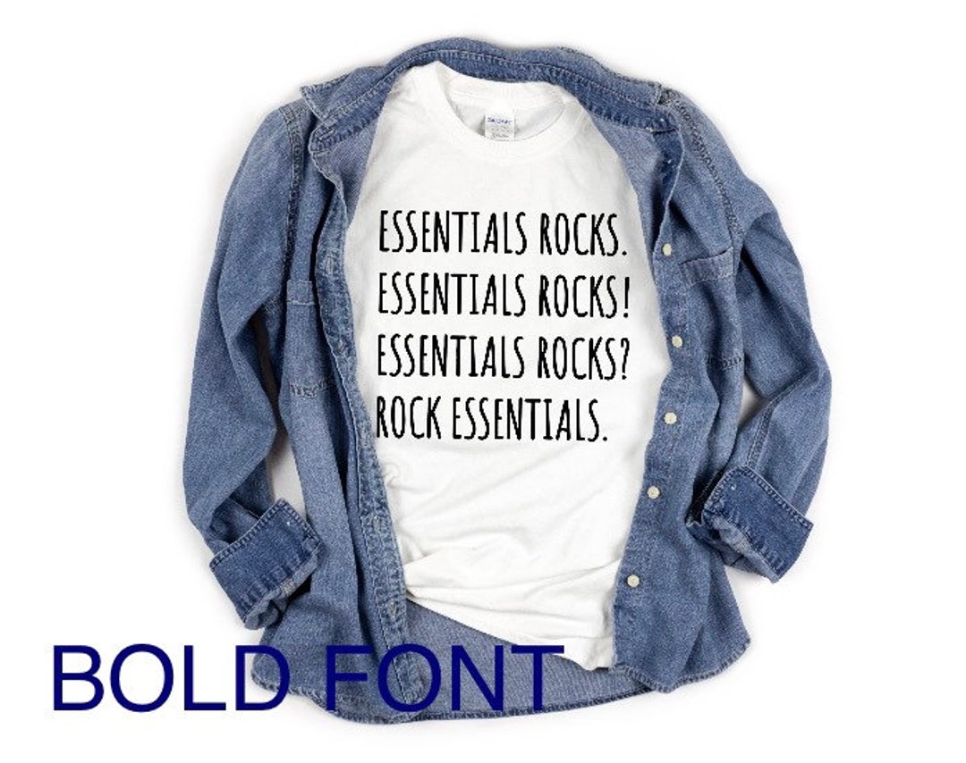 BOLD TEXT CC Essentials Rocks Jersey Short Sleeve Tee, Classical ...