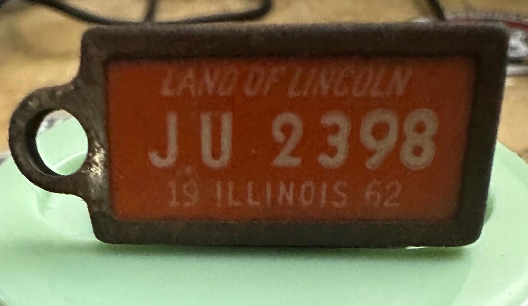Vintage License Plate Tag Pin Button Repurposed From Vintage Cars - Etsy