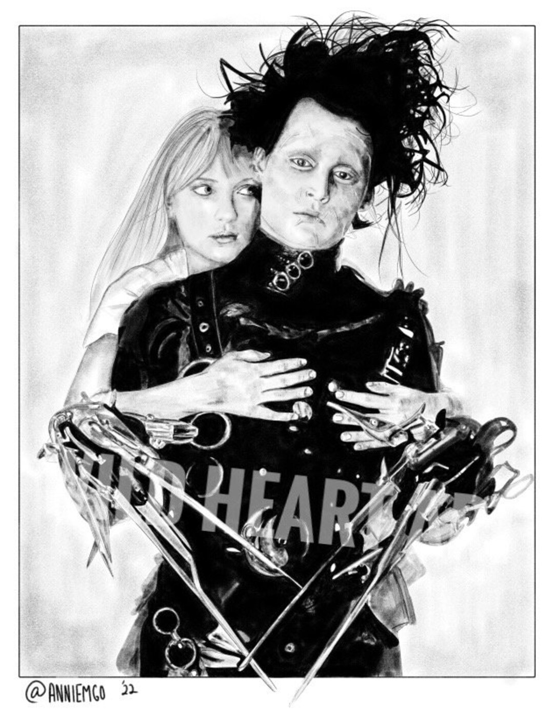 Edward Scissorhands Original Print - Etsy