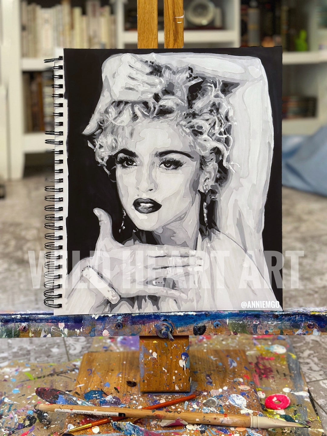 Madonna - 11x14 Marker Drawing - Etsy