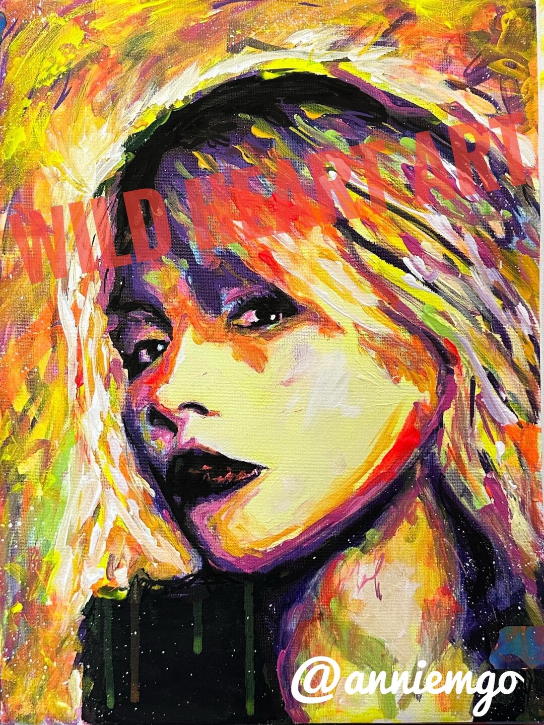 Debbie Harry / Blondie Original Painting 12x16 on Canvas Paper - Etsy