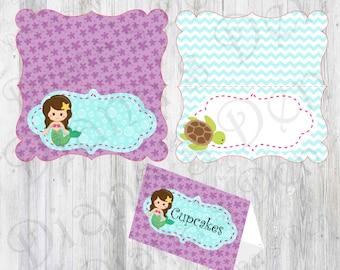 Mermaid food label | Etsy