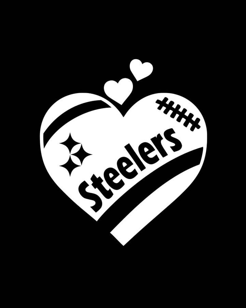 Pittsburgh Steelers Football Heart Vinyl Car Decal / Sticker - Etsy