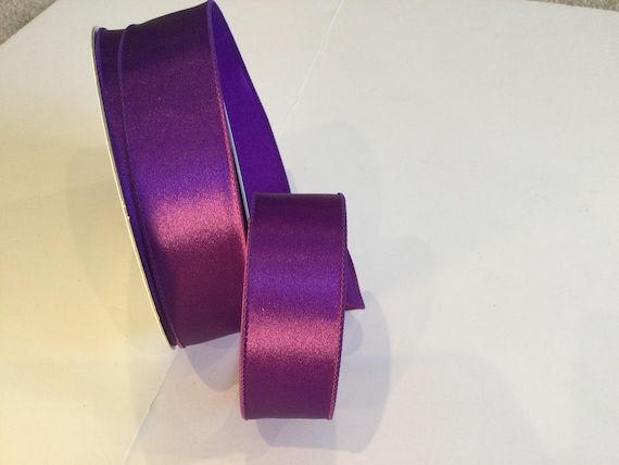 Purple Wired Ribbon for Crafts Satin Ribbon for Gift | Etsy
