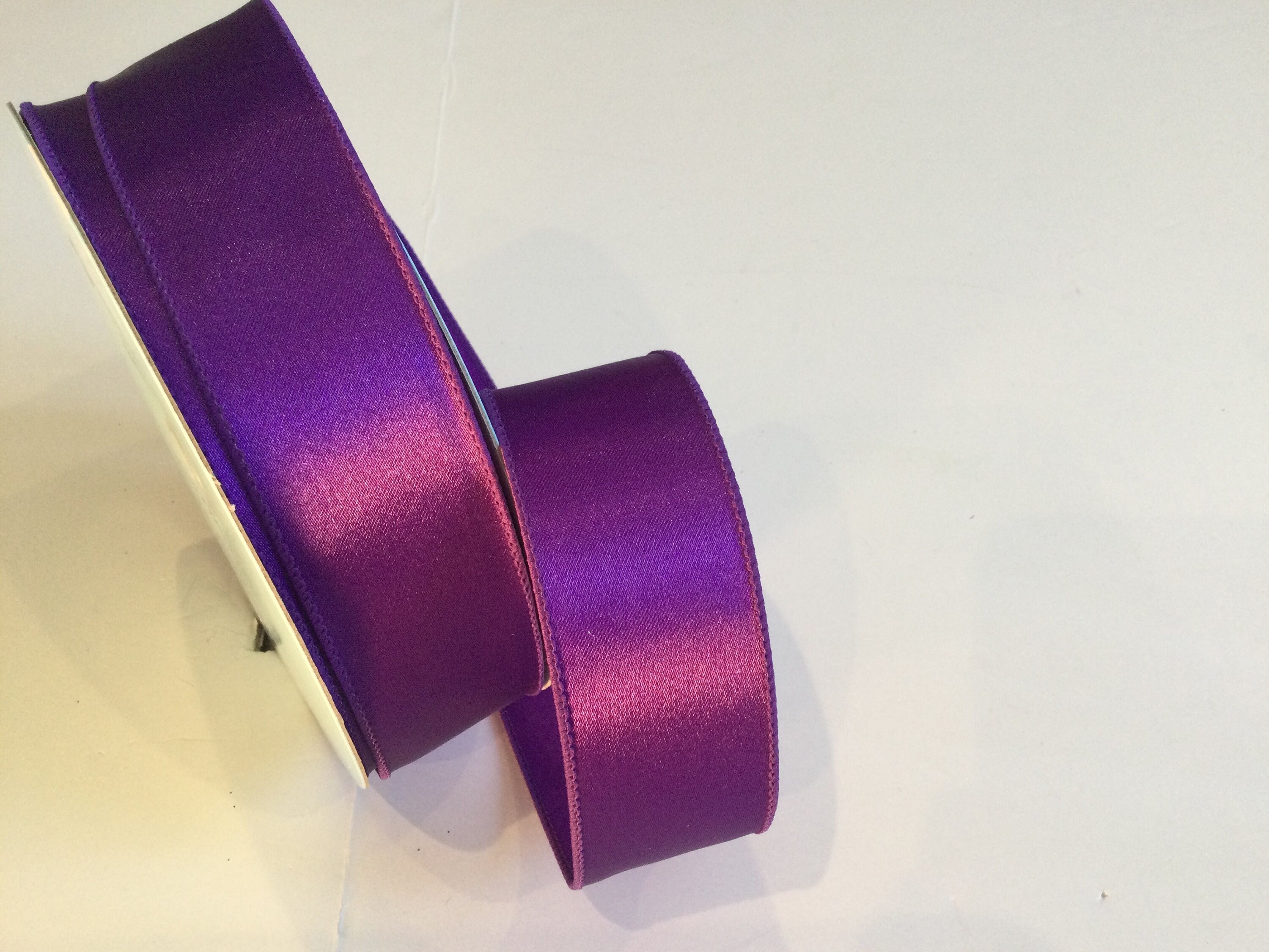 Purple Wired Ribbon for Crafts Satin Ribbon for Gift | Etsy