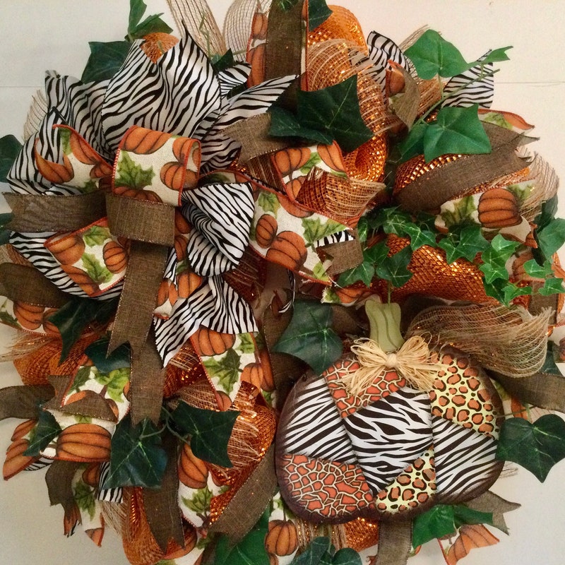 Zebra Wreath - Etsy