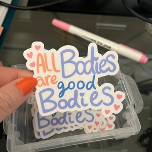All Bodies Are Good Sticker, ED Awareness Vinyl Sticker, Recovery Gift ...