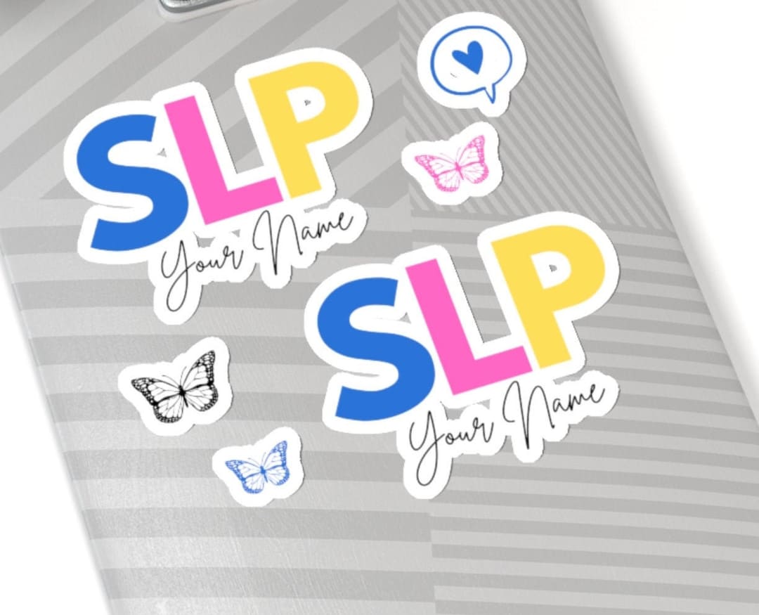 SLP Vinyl Sticker Pack Stickers Custom Speech Path Gift Butterflies ...