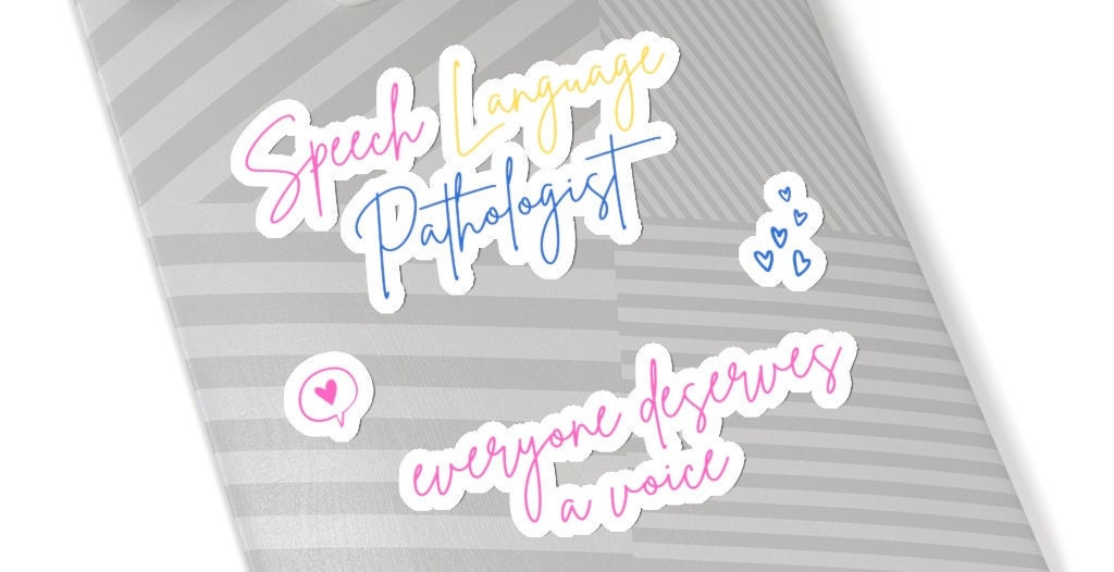 SLP Vinyl Sticker Pack Stickers Custom Speech Path Gift | Etsy