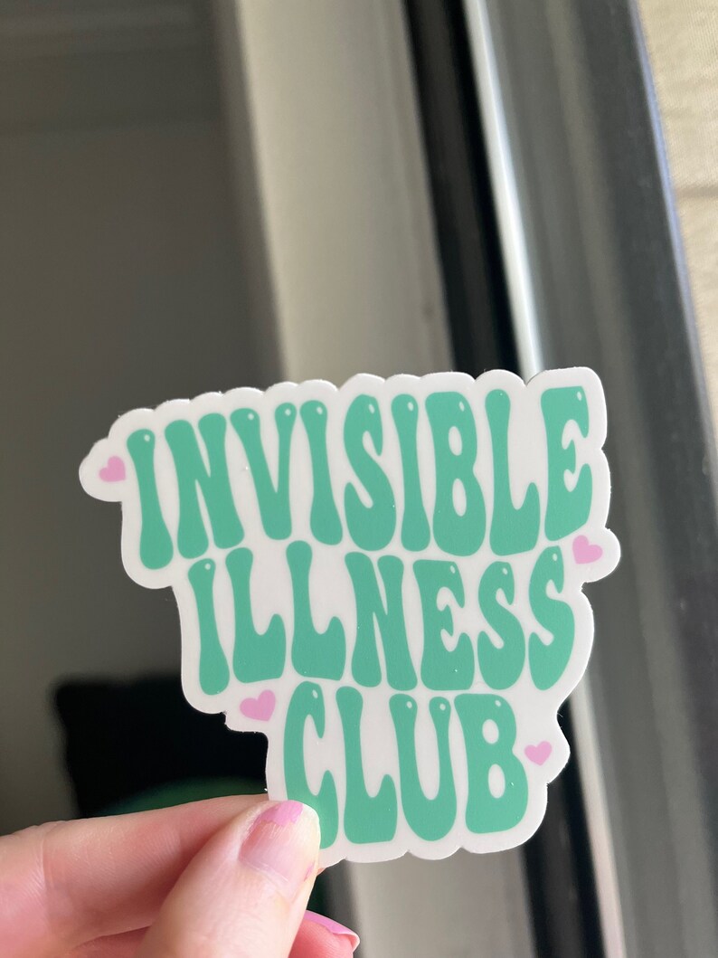 Invisible Illness Club Sticker, Dysautonomia Migraine POTS Chronic ...