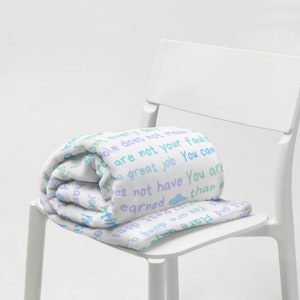 Invisible Illness Affirmations Blanket, Chronic Illness Gift Idea ...