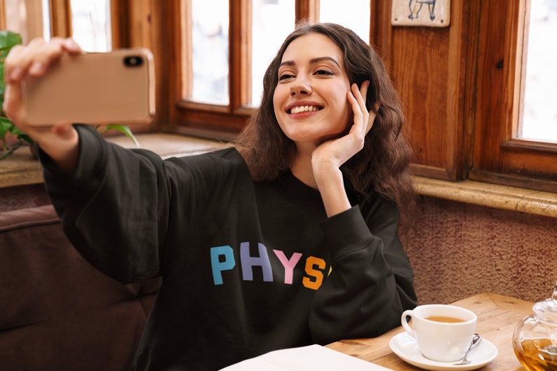 Physics Crewneck Sweatshirt Colorful Rainbow, Women in Science ...