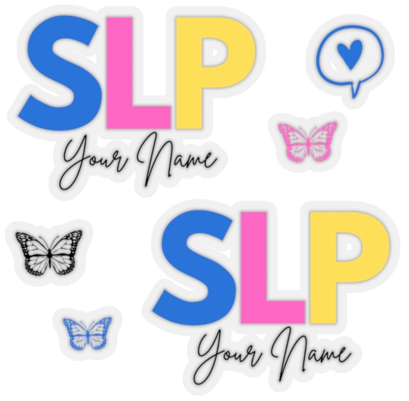 SLP Vinyl Sticker Pack Stickers Custom Speech Path Gift | Etsy