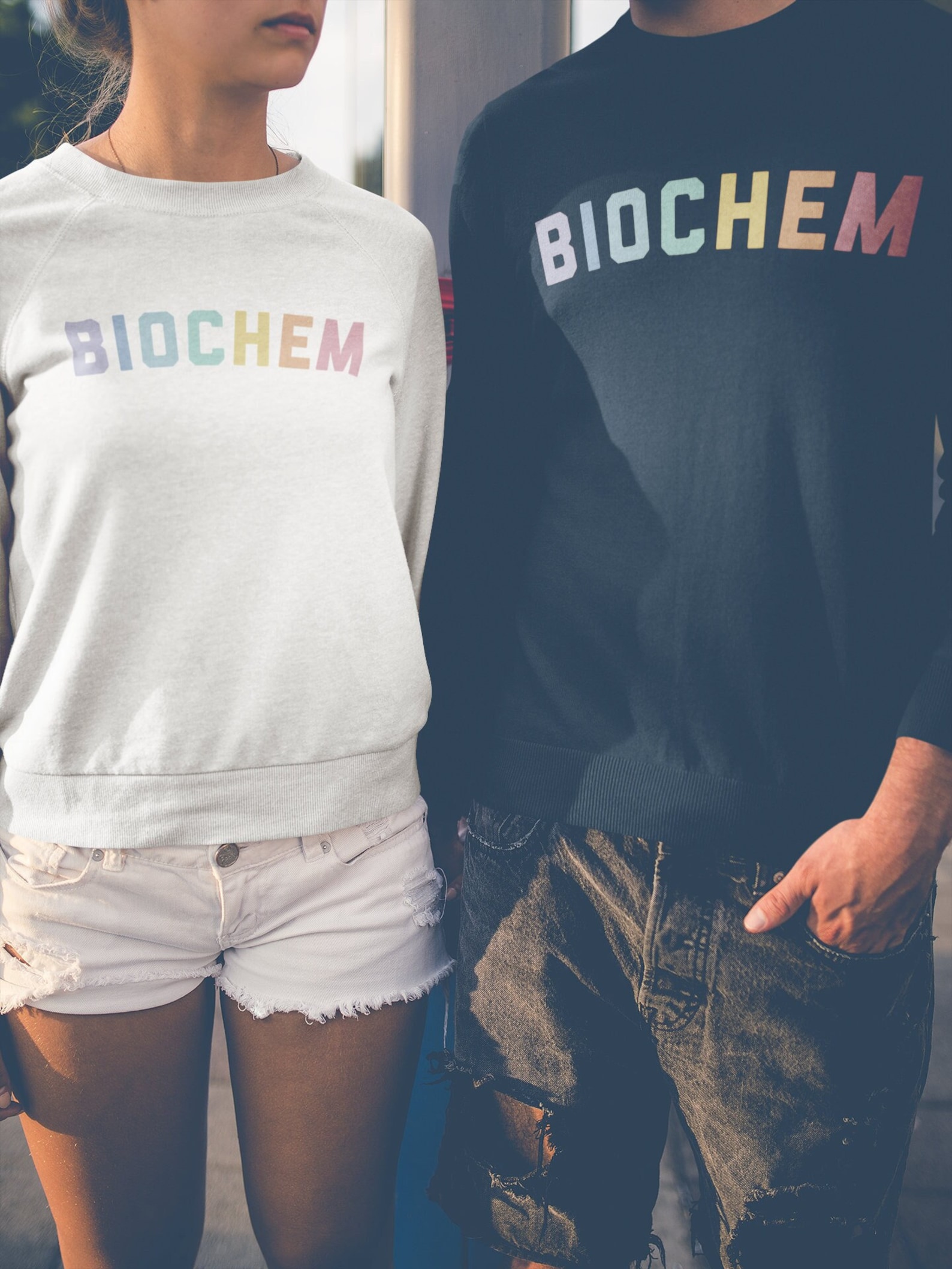 Biochem Crewneck Sweatshirt, Rainbow Biochemistry Sweatshirt, Colorful ...