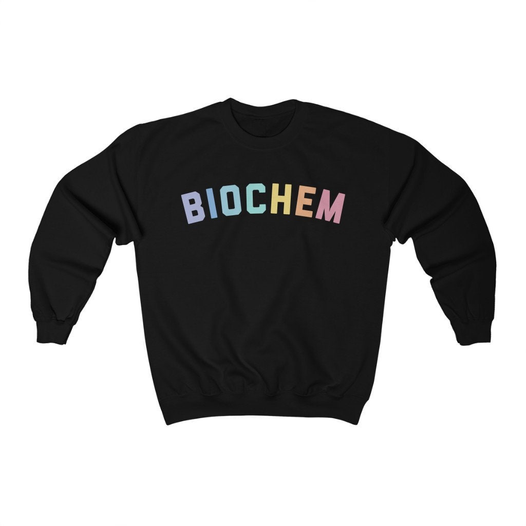 Biochem Crewneck Sweatshirt, Rainbow Biochemistry Sweatshirt, Colorful ...