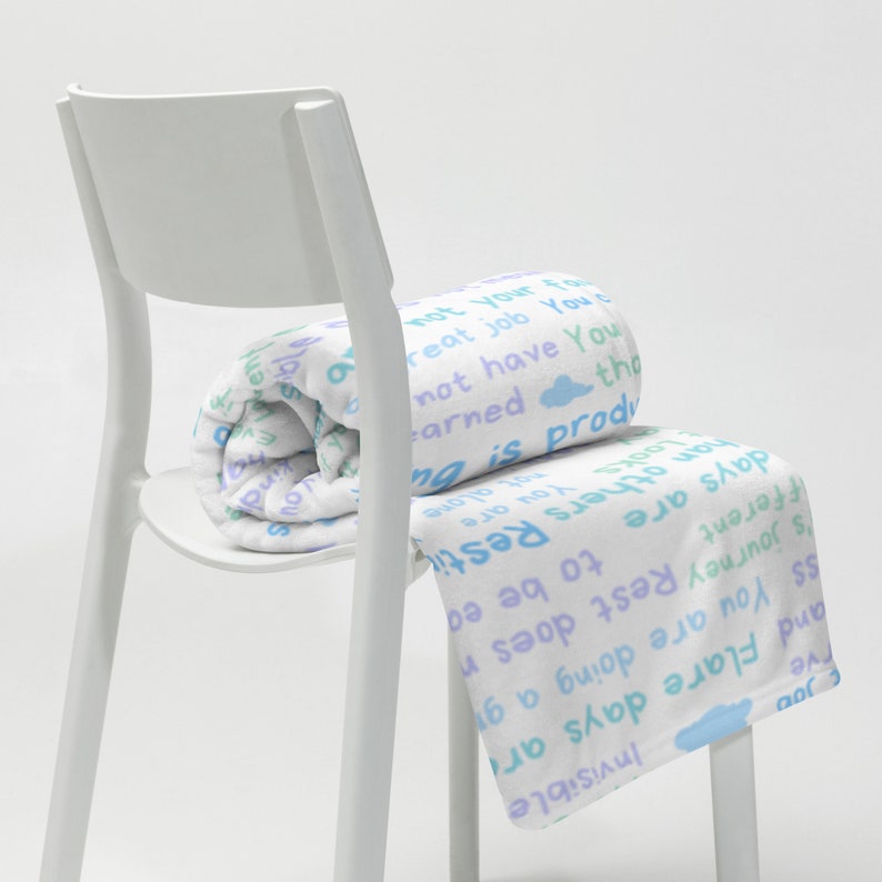 Invisible Illness Affirmations Blanket Chronic Illness Gift - Etsy