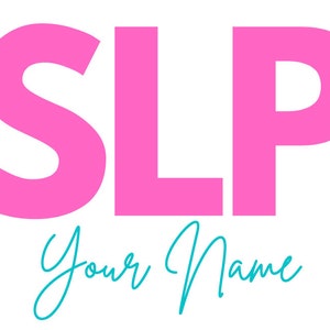 SLP Custom Sticker, Speech Language Pathologist Decal Vinyl ...