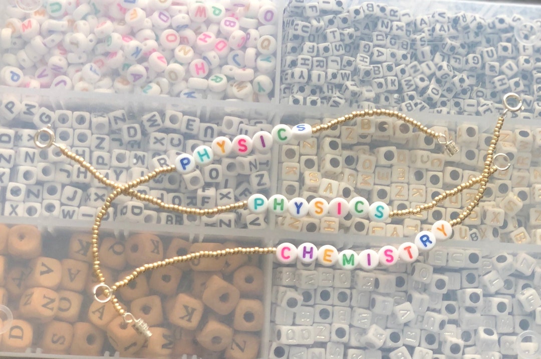Physics Bracelet Chemistry Beaded Bracelet, Women in STEM Gold Bracelet ...
