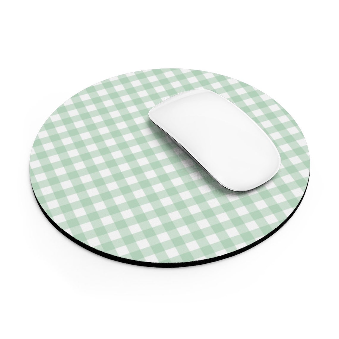 Cottage Gingham Mousepad, Aesthetic Green Mousepad, Cute Office Decor ...