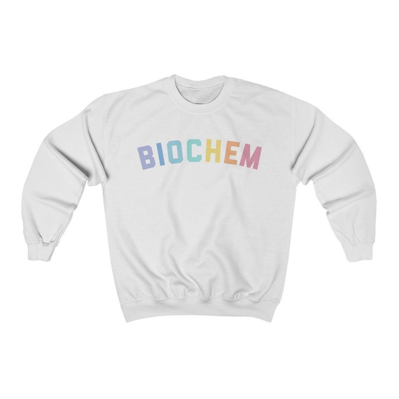 Biochem Crewneck Sweatshirt, Rainbow Biochemistry Sweatshirt, Colorful ...