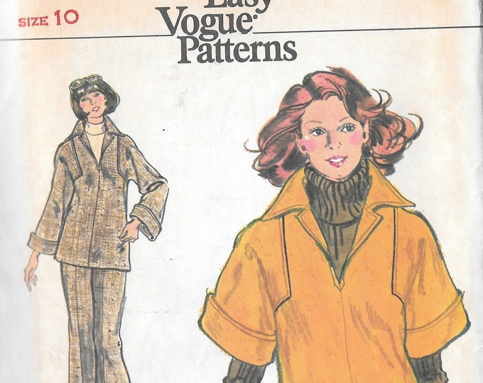 Vintage 1970s Vogue Sewing Pattern 8716 - Misses' Top and Pants Size 10 ...