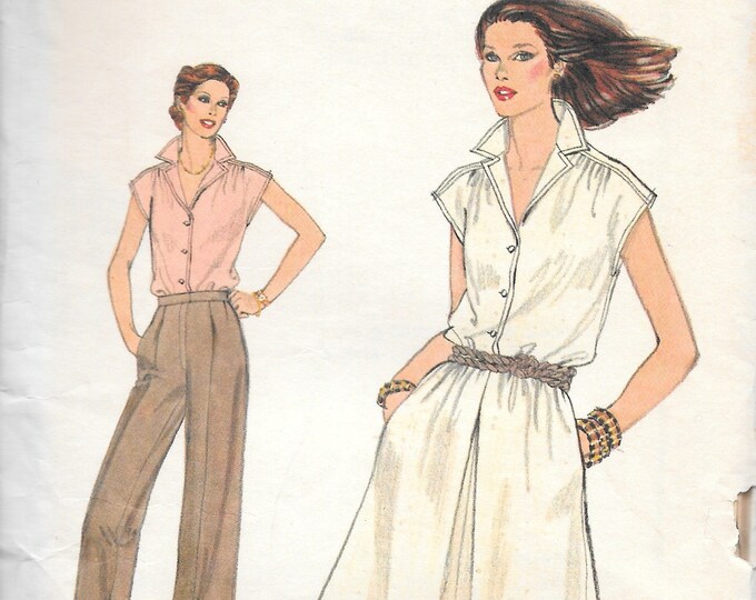 Vintage 1970s Vogue Sewing Pattern 7088 - Misses' Blouse, Pants and ...