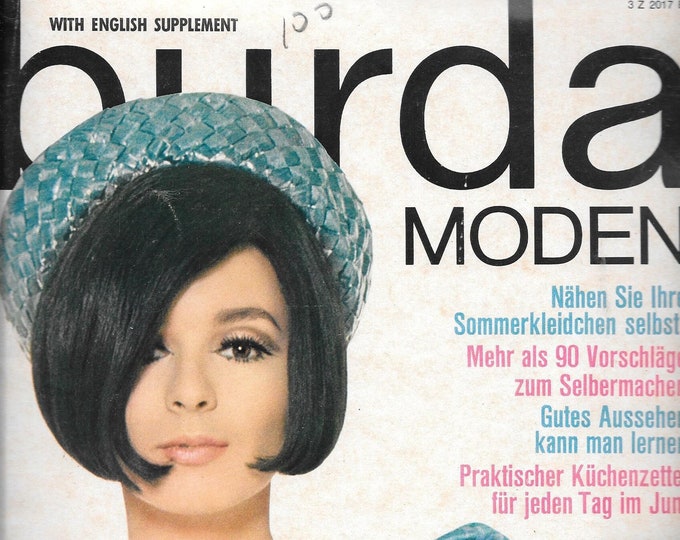 Burda Moden Magazine June 1966 Complete With Uncut Patterns and English Supplement - Etsy
