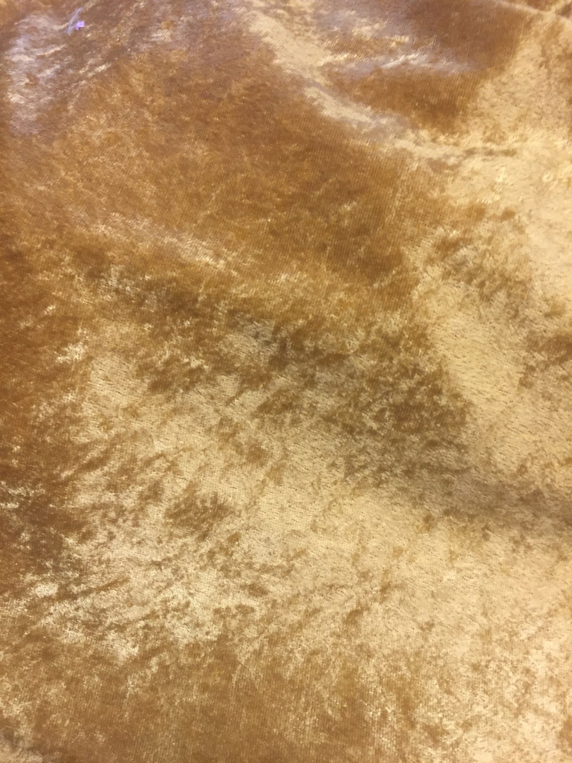 Crushed Panne Velour Fabric in Gold Color, 58 Wide, 100% Polyester, 2 ...