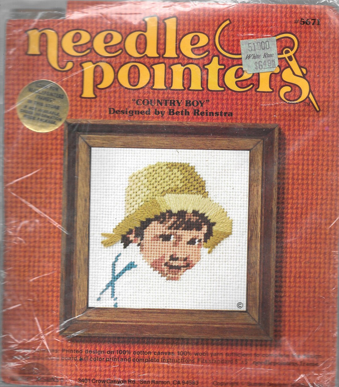 Needle Pointers "country Boy" Designed by Beth Reinstra, Needlepoint ...