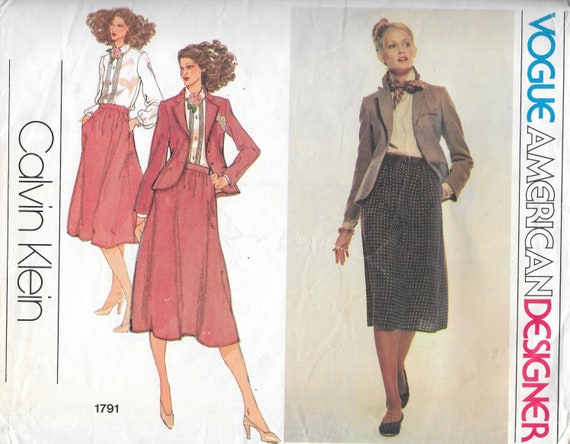 Vintage 1970s Vogue American Designer Pattern 1791 Calvin | Etsy