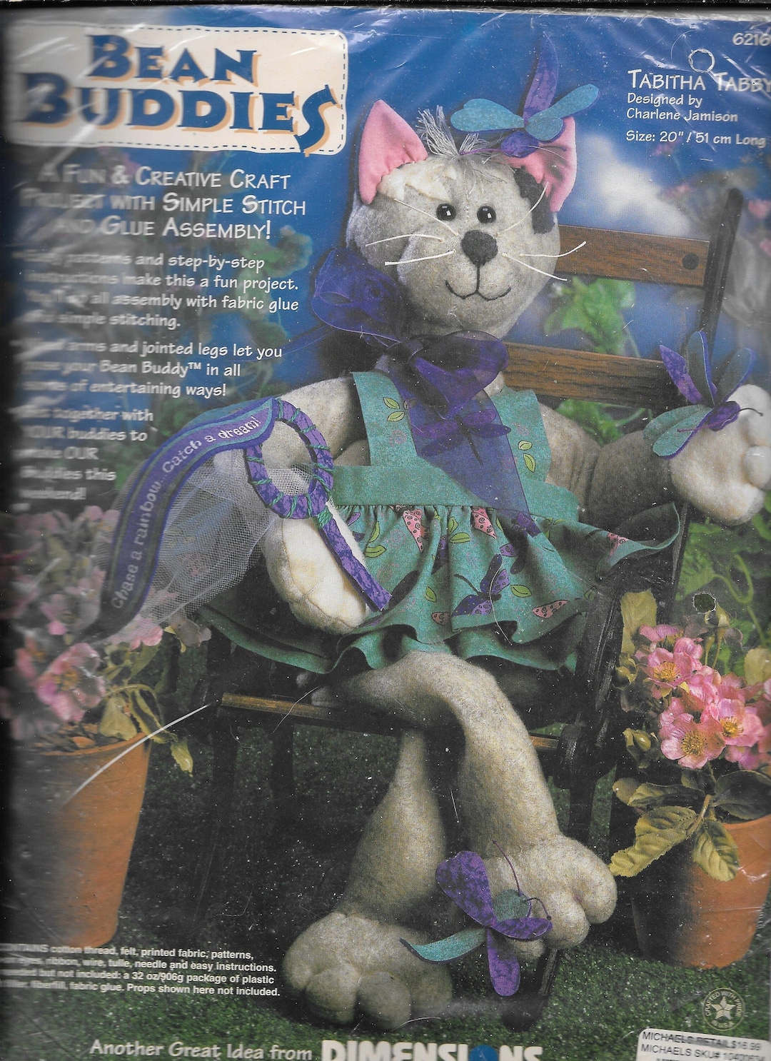 Dimensions Bean Buddies Crafting Kit 62167 Tabitha Tabby - Etsy