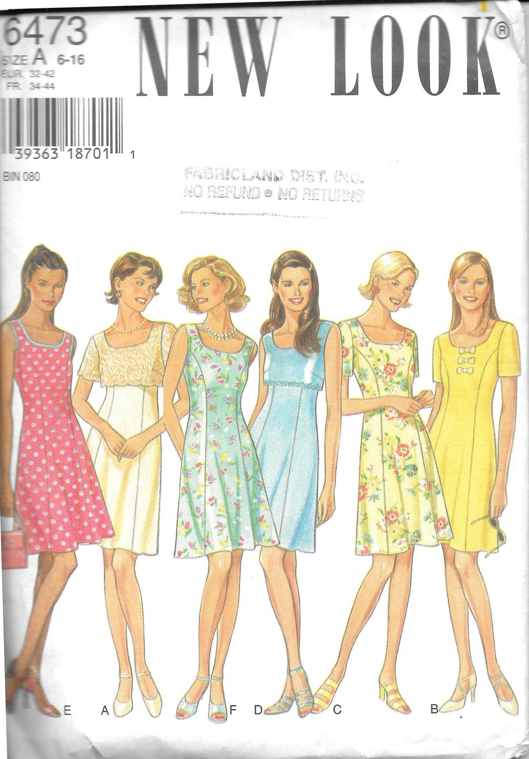 New Look Sewing Pattern 6476- Misses' Dress Size 6 to 16 Uncut FF - Etsy