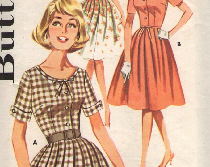 Vintage 1960s Butterick Sewing Pattern 2169 Misses' Dress Size 14 Bust ...