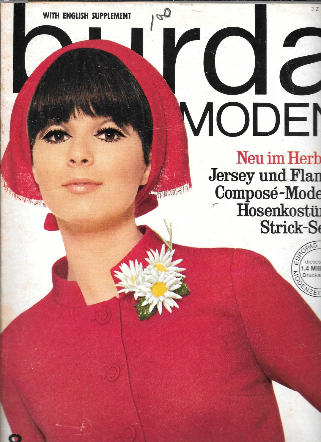 Burda Moden Magazine - August 1966 Complete With Uncut Patterns and English Supplement - Etsy