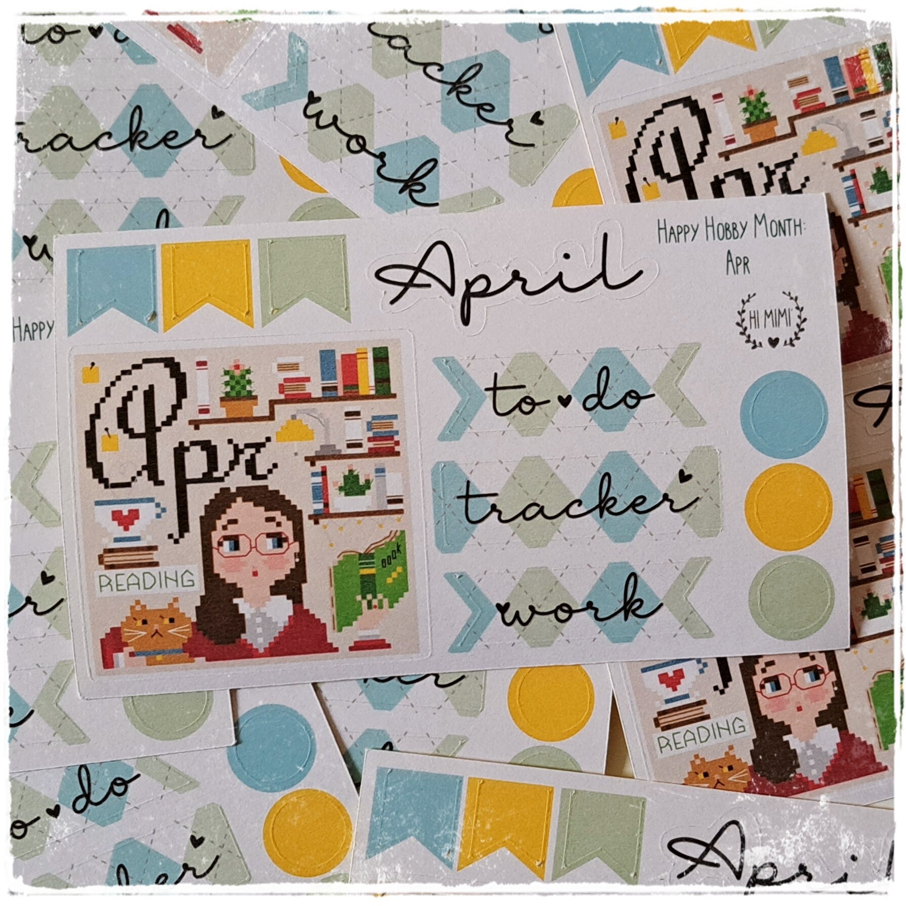 Happy Hobby Month: April (reading) - PDF Cross Stitch Pattern - Etsy