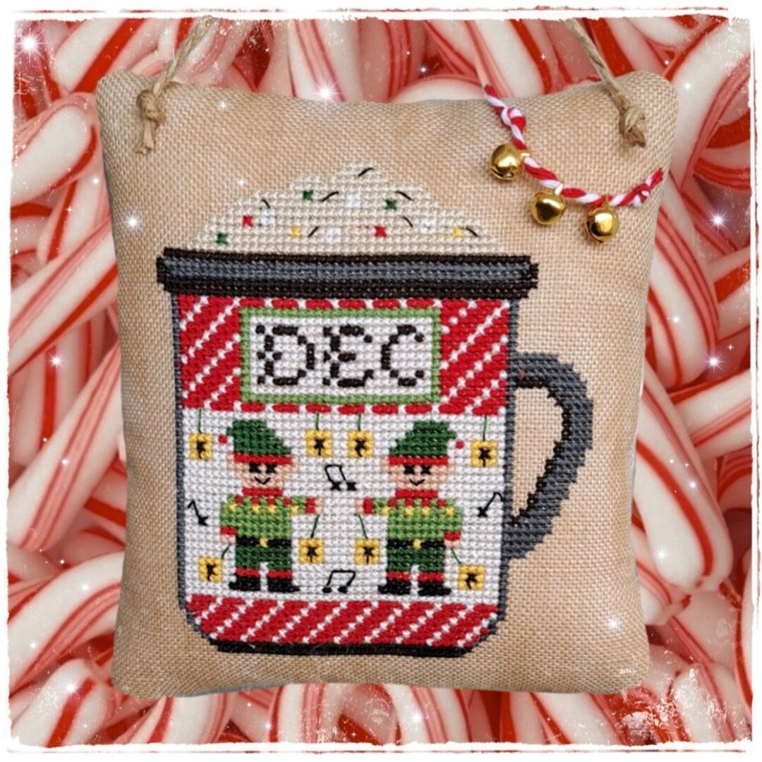 Months in a Mug: December - PDF Cross Stitch Pattern - Etsy