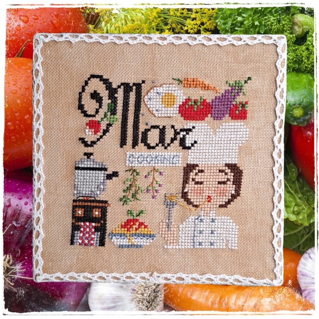 Happy Hobby Month: March (cooking) - PDF Cross Stitch Pattern - Etsy