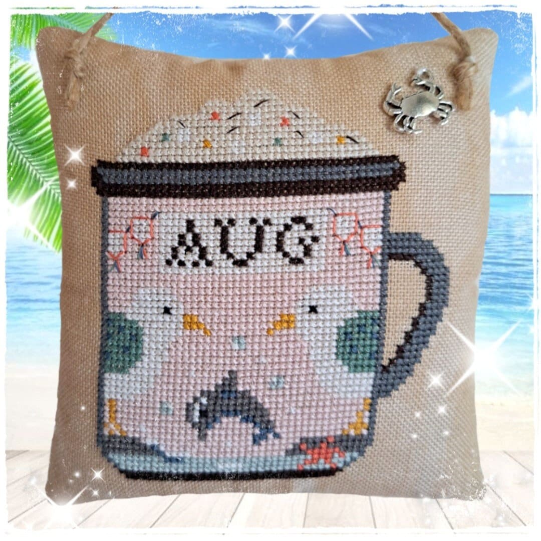 Months in a Mug: August- PDF Cross Stitch Pattern - Etsy