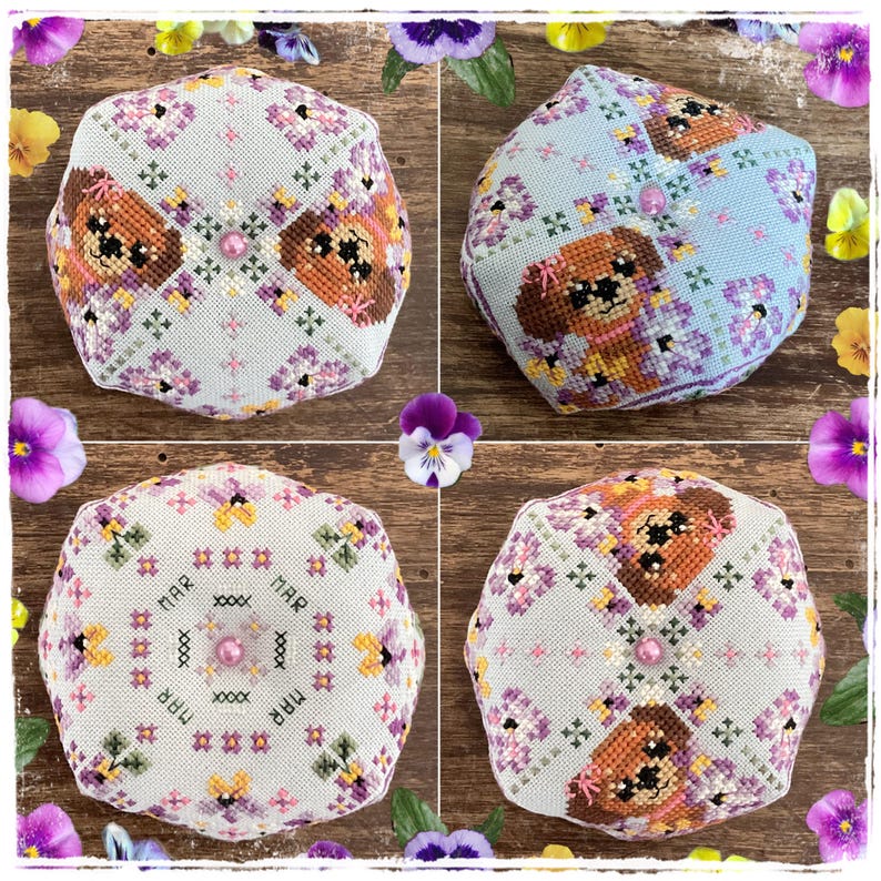 12 Months With Romy and Sandy 2026: March Biscornu - PDF Cross Stitch ...