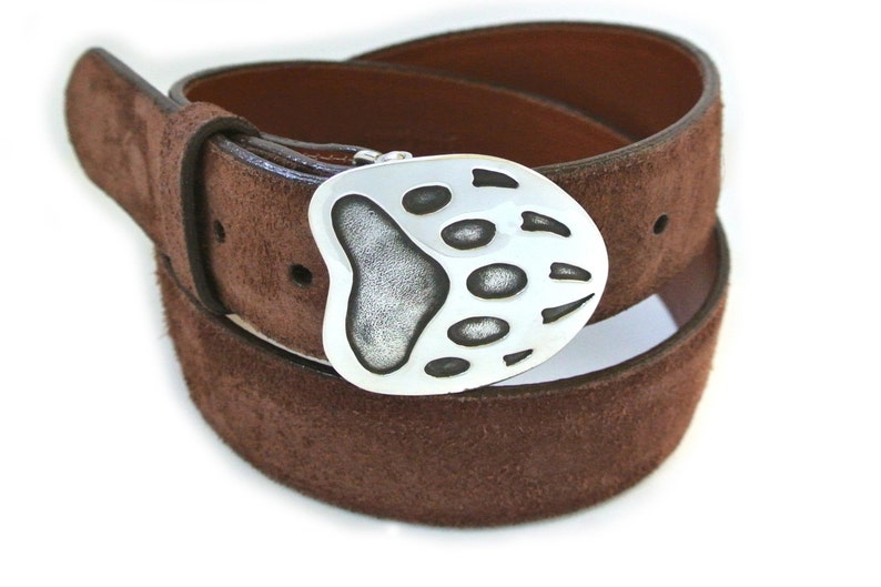 Sterling Silver Belt Buckle Bear Paw - Handcrafted Belt Buckle ...