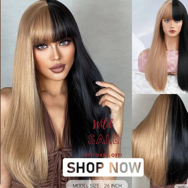 Two Tone Wig - Etsy